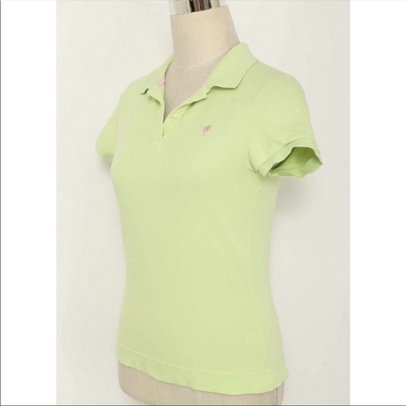 Lilly Pulitzer | Tops | Womens Lily Pulitzer Lime Green Polo Shirt ...
